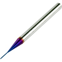 Long Neck Ball Nose End Mill 0.5mm Dia 6mm Neck Length 50mm Long 68HRC Associated Production Tools