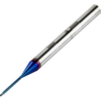 Long Neck Ball Nose End Mill 1mm Dia 10mm Neck Length 50mm Long 68HRC Associated Production Tools