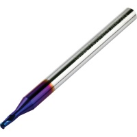 Long Neck Ball Nose End Mill 2mm Dia 6mm Neck Length 50mm Long 68HRC Associated Production Tools