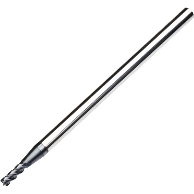 Carbide End Mill for General Use 2mm Diameter 4 Flute 75mm Long AlTiN Coated 45HRC Associated ...
