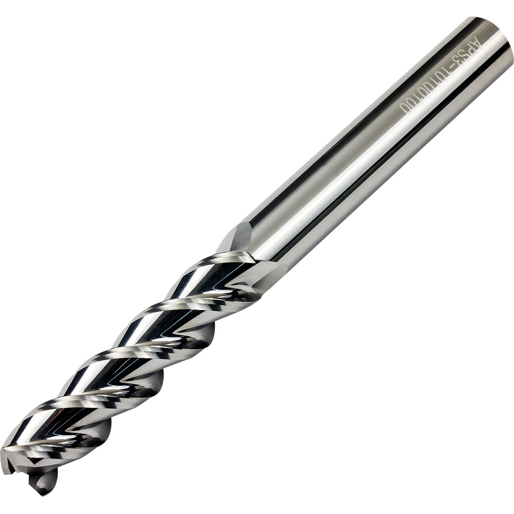 APS3-10100100 3 Flute Carbide End Mill for Aluminium and Non Ferrous Materials 10mm Diameter ...