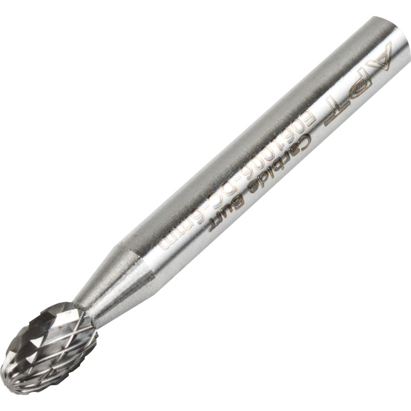 Carbide Burr 3mm Diameter 7mm Head Length Double Cut Oval Associated ...