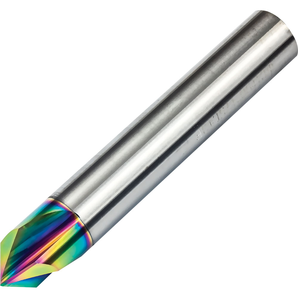 ECSA-08080060-90DLC Carbide Countersink 8mm Diameter 90° Point 45° Chamfer DLC Coated for ...