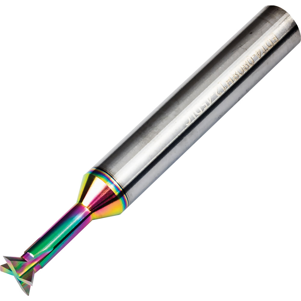 EDT4-0606H10-45DLC 6mm Diameter Dovetail Cutter 4 Flute 45° 50mm Long ...