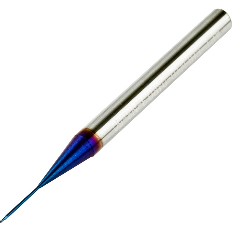 Long Neck Ball Nose End Mill 0.6mm Dia 8mm Neck Length 50mm Long 68HRC Associated Production Tools