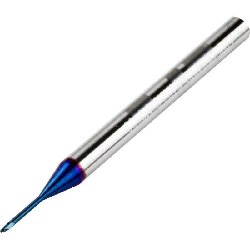 Long Neck Ball Nose End Mill 1mm Dia 8mm Neck Length 50mm Long 68HRC ...