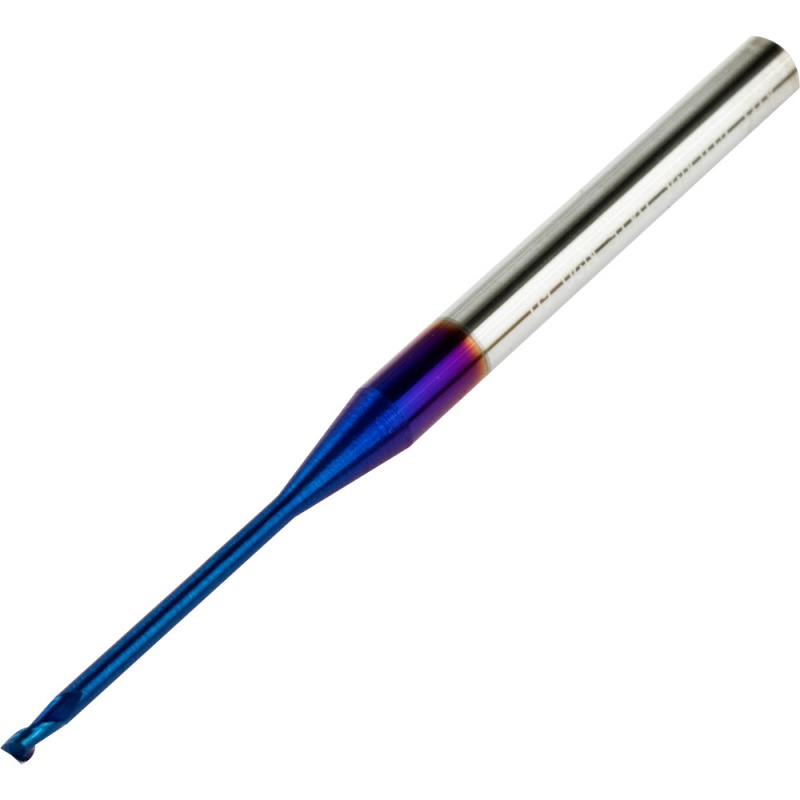 Long Neck Endmill 1mm Dia 20mm Neck Length 60mm Long 68HRC Associated Production Tools