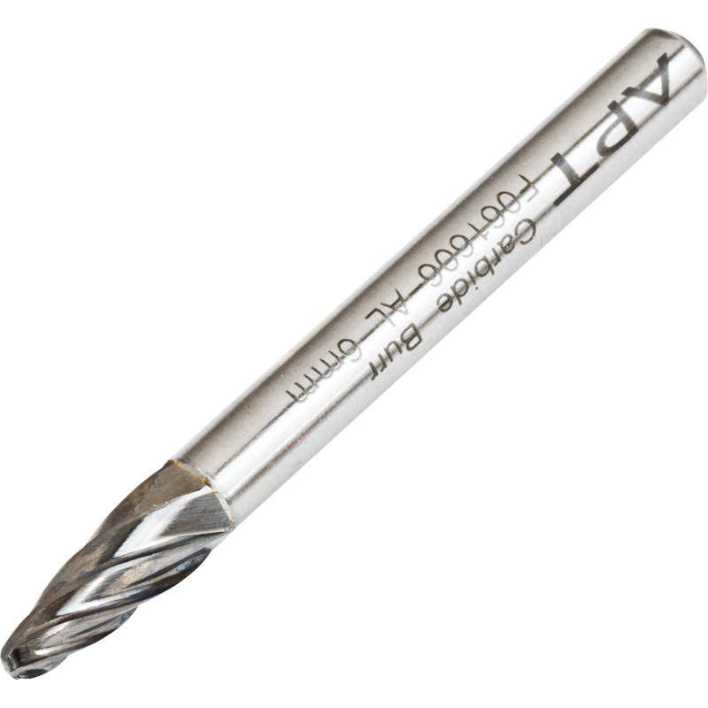 Carbide Burr 6mm Diameter 16mm Head Length Aluminium Cut Ball Nose Tree ...