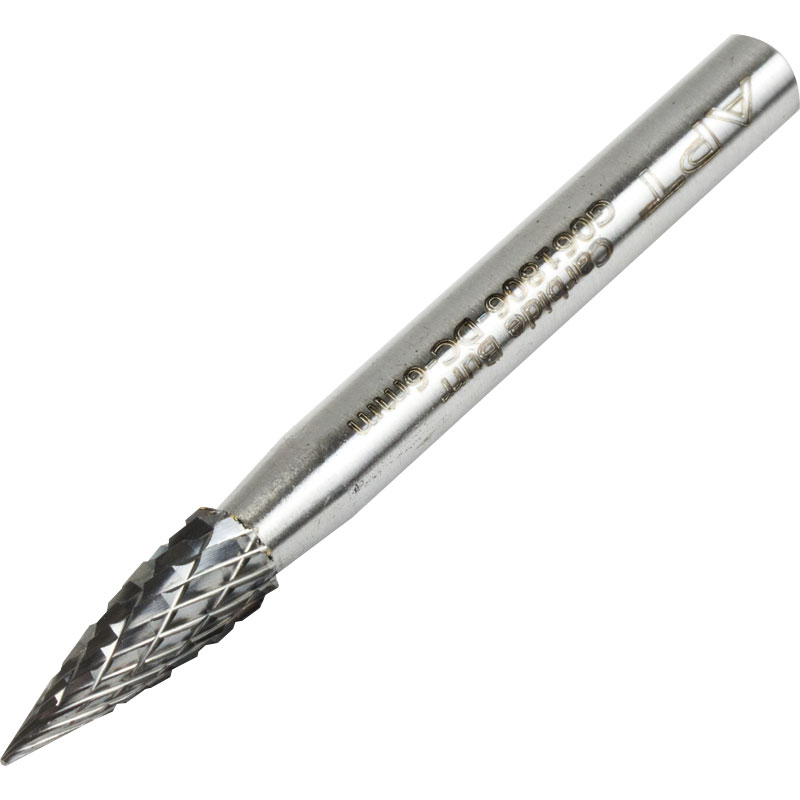 Carbide Burr 3mm Diameter 12mm Head Length Double Cut Pointed Tree ...
