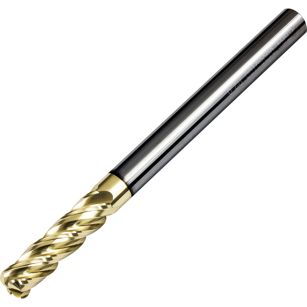 HRR4-08080100-R1.0 4 Flute Corner Rad End Mill for Titanum and HRSA 8mm Diameter R1.0 100mm Long ...
