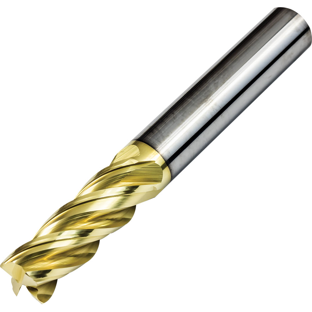HRSA-12120075-0.25C 4 Flute Carbide End Mill for Titanum and HRSA 12mm Diameter with 0.25mm ...
