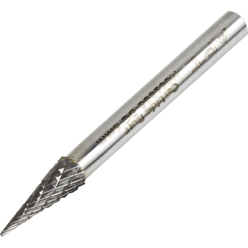 Carbide Burr 3mm Diameter 11mm Head Length Double Cut Cone Associated ...