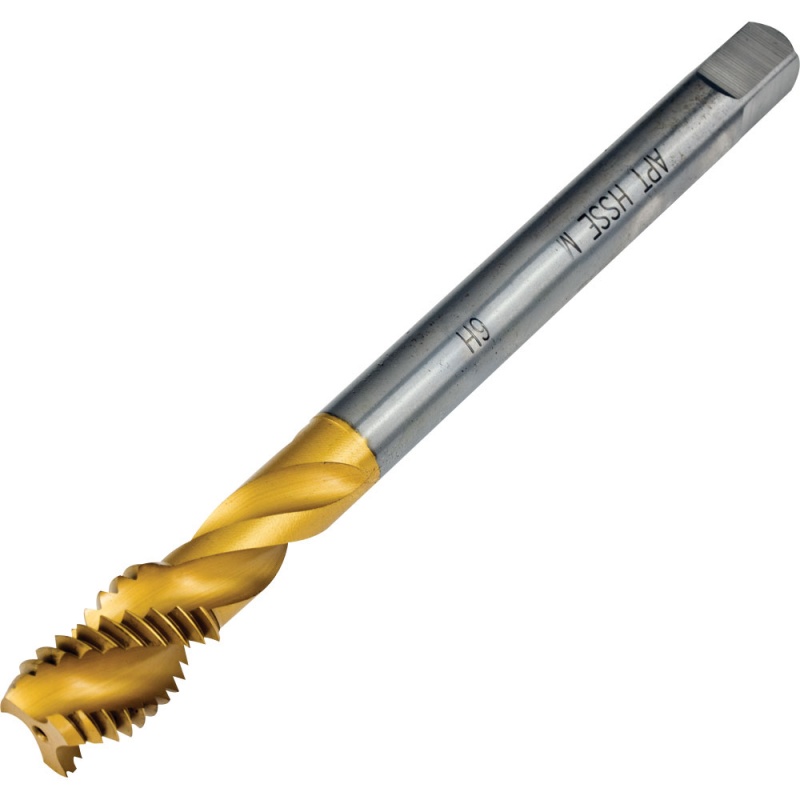 M12x1.75 Metric Machine Tap Spiral Flute TiN Coated HSSE Associated Production Tools