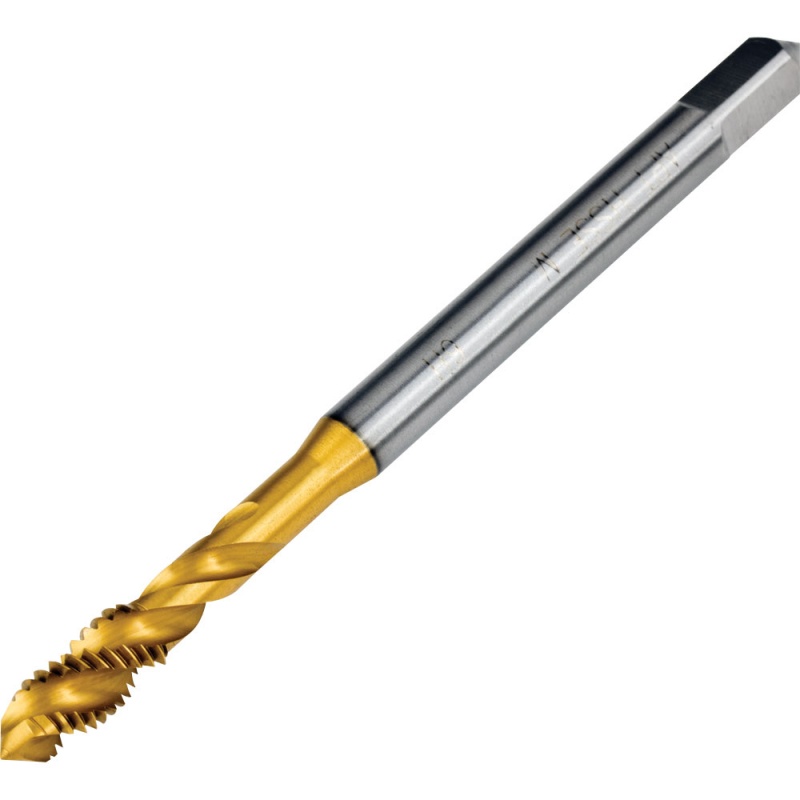 M4x0.7 Metric Machine Tap Spiral Flute TiN Coated HSSE Associated Production Tools