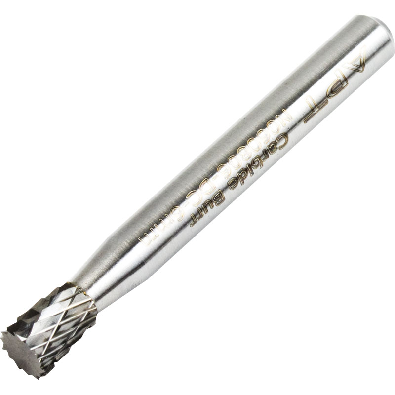 Carbide Burr 6mm Diameter 8mm Head Length Double Cut Inverted Cone ...